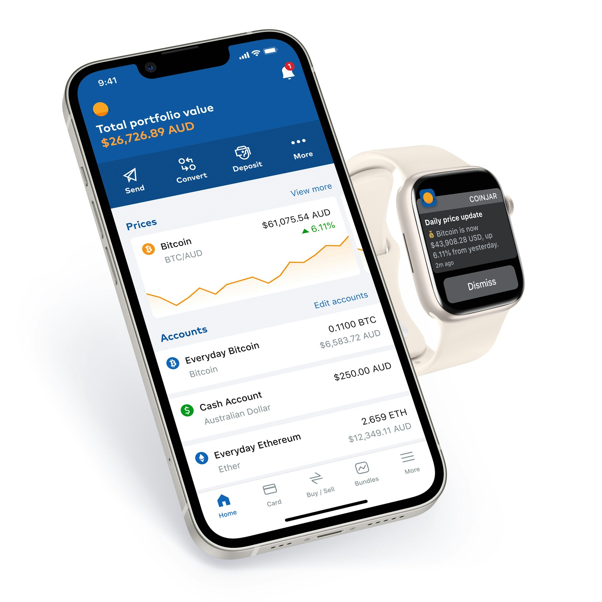 Bitcoin & Crypto Wallet App on iPhone & Android