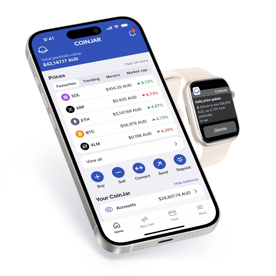 Bitcoin & Crypto Wallet App on iPhone & Android